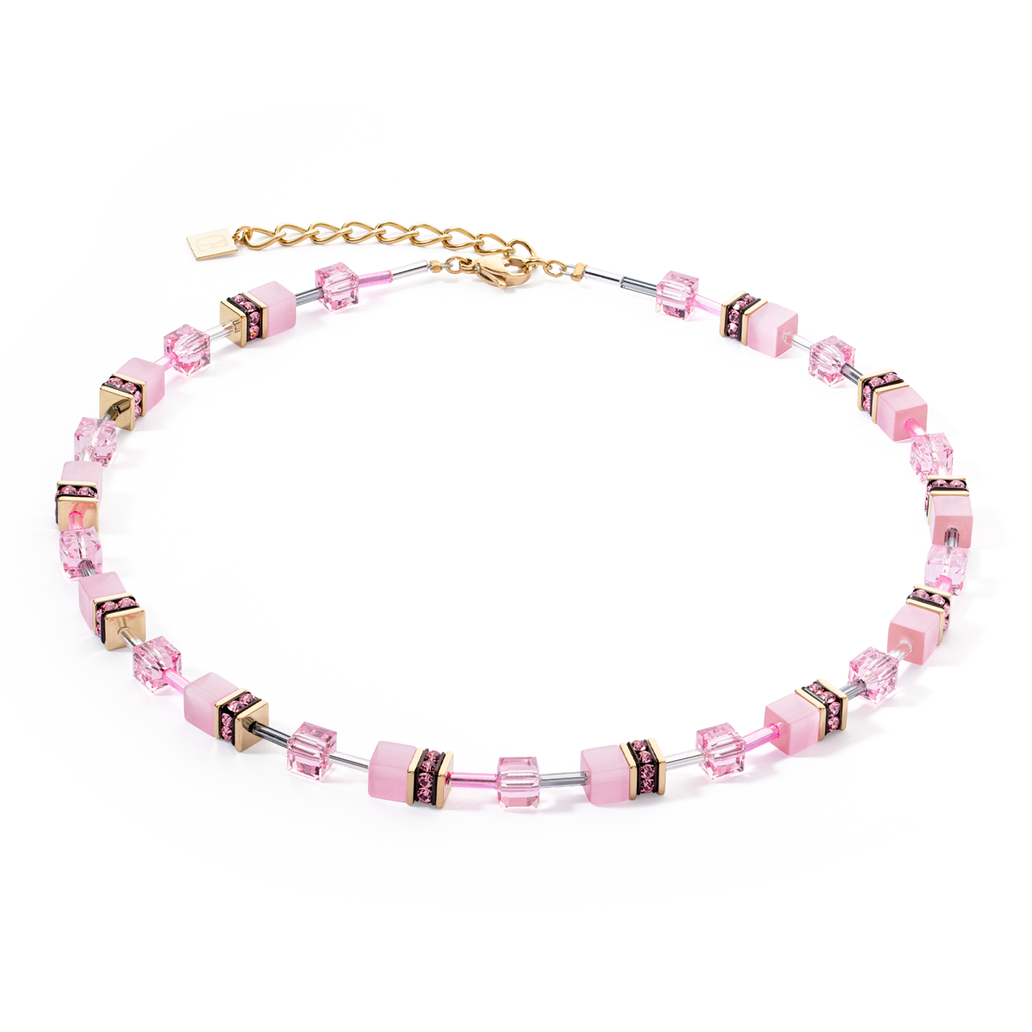 GeoCUBE® Iconic Mono Gold Halskette rosa – COEUR DE LION GeoCUBE® Iconic Mono Gold Halskette rosa – COEUR DE LION