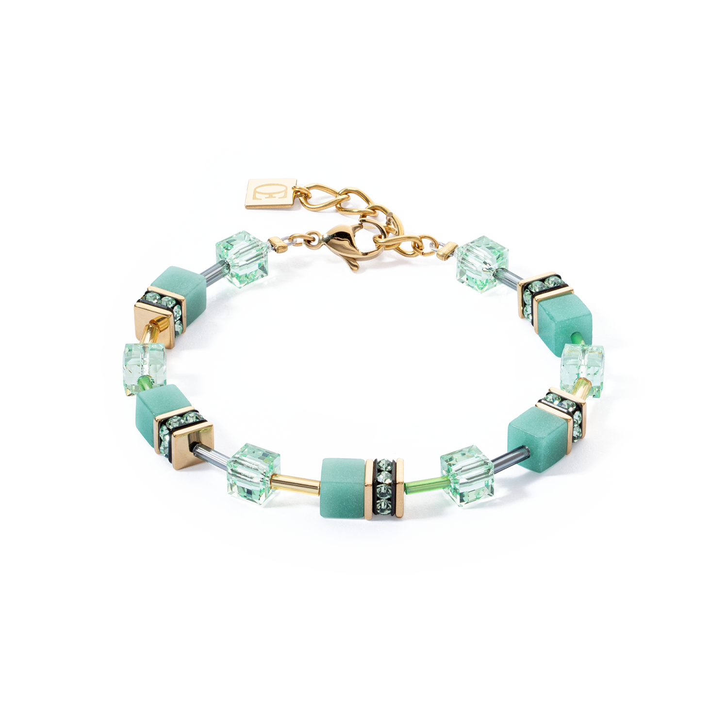 GeoCUBE® Iconic Mono Gold Armband grün – COEUR DE LION GeoCUBE® Iconic Mono Gold Armband grün – COEUR DE LION